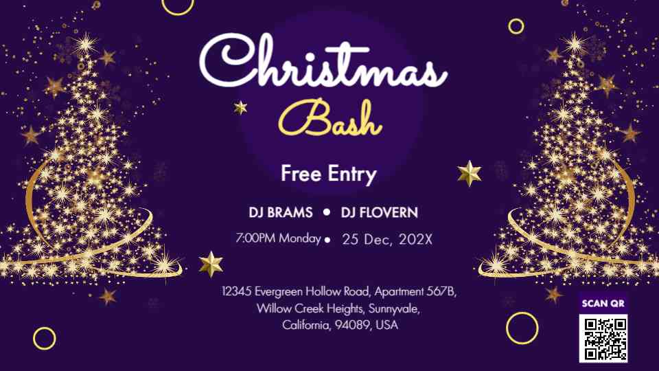 Editable Christmas Bash Party Flyer | AIScreen